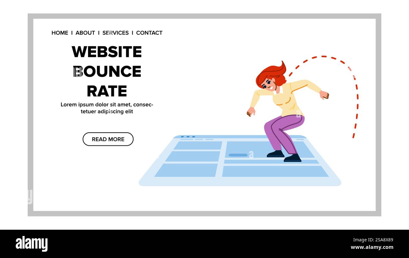 search website bounce rate vector. business exit, data web, seo digital ...