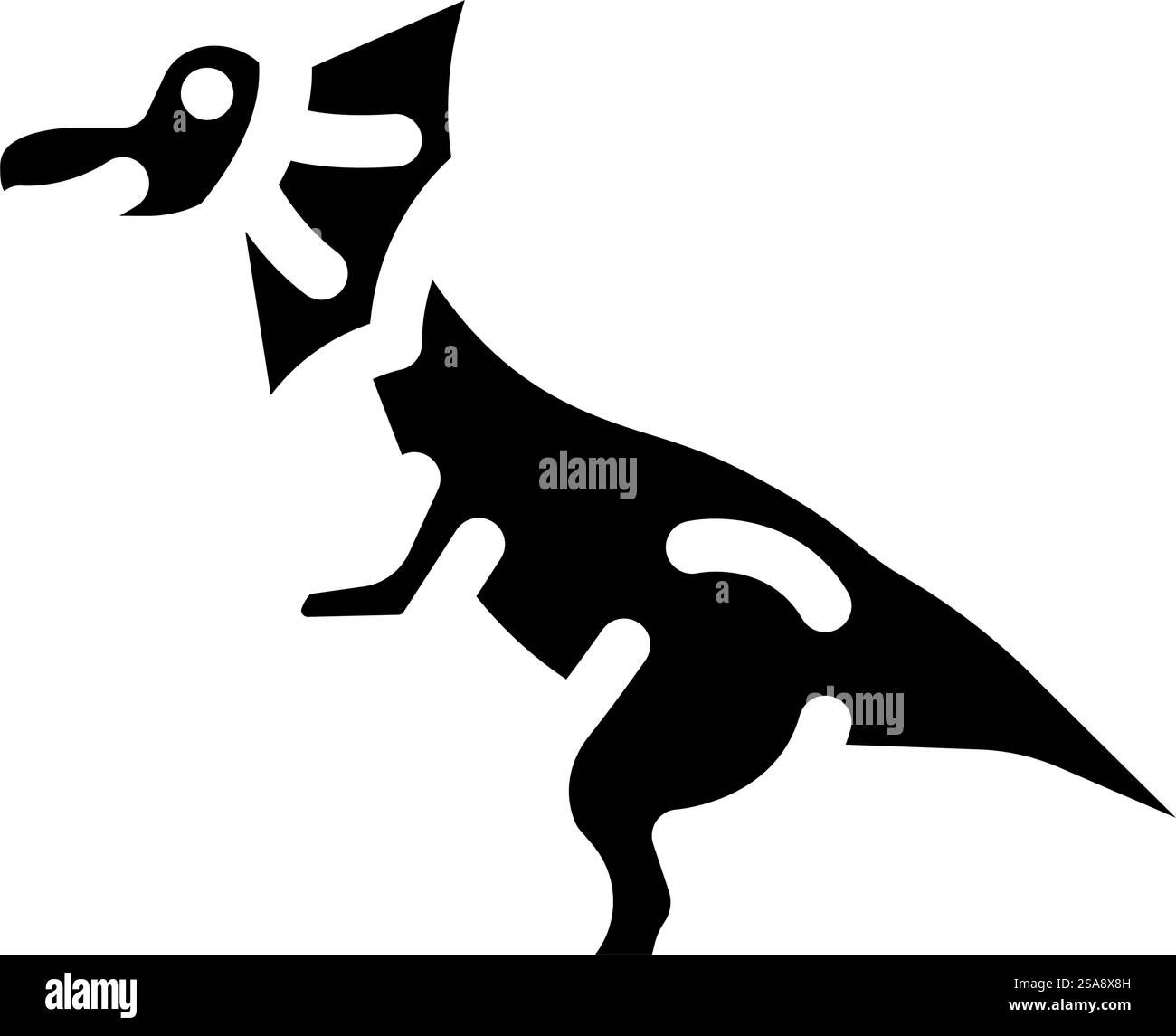 dilophosaurus dinosaur animal glyph icon vector. dilophosaurus dinosaur ...