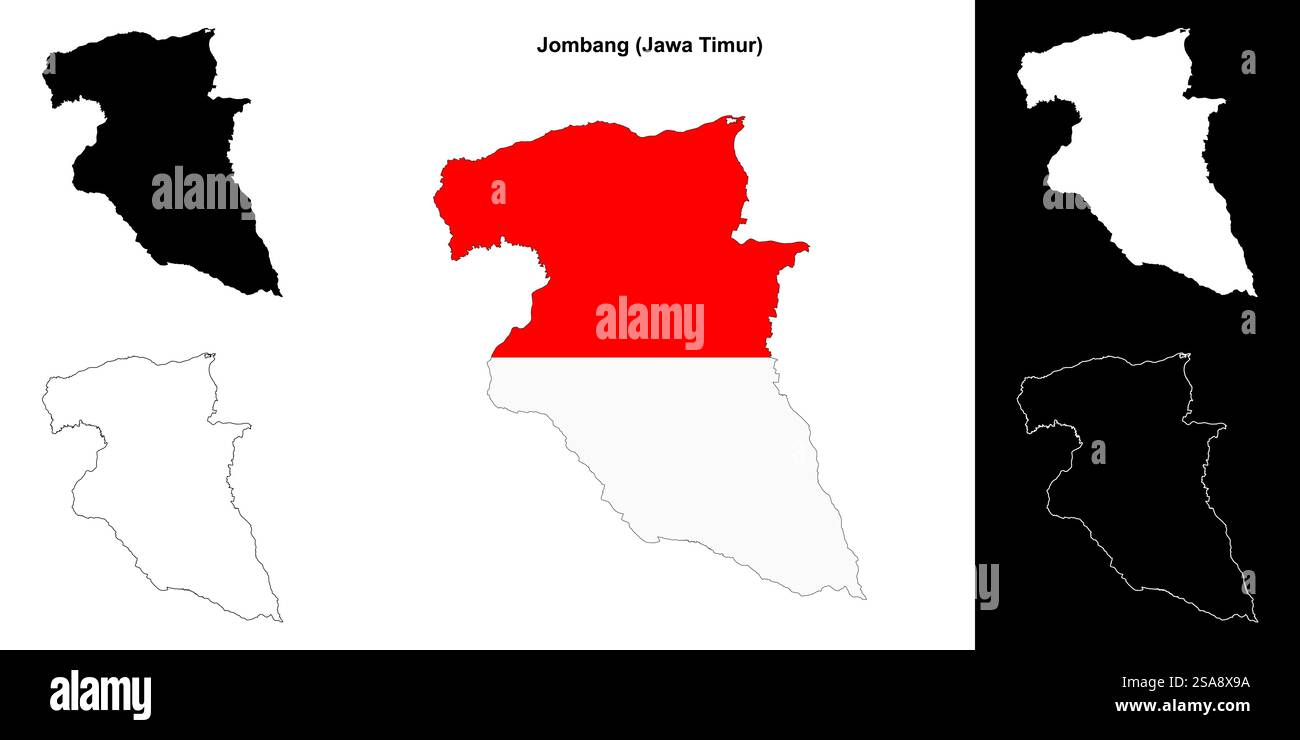 Jombang vector map hi-res stock photography and images - Alamy