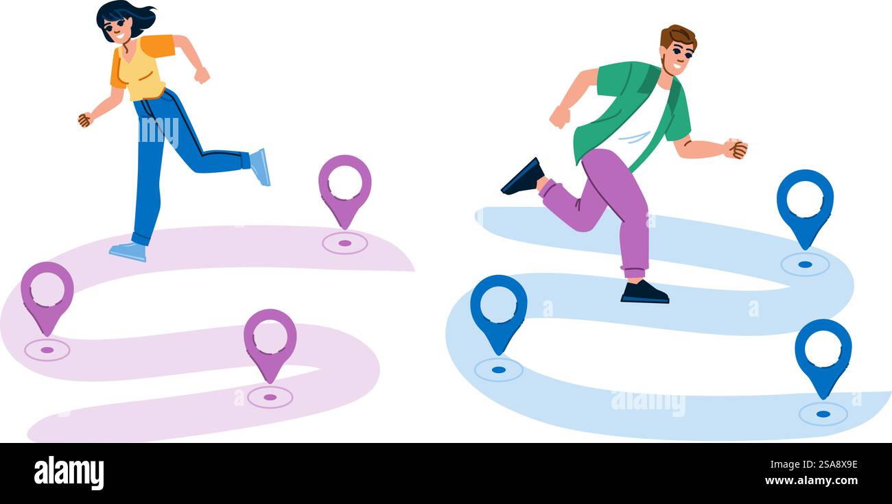 car customer journey road vector. map experience, purchase drive ...