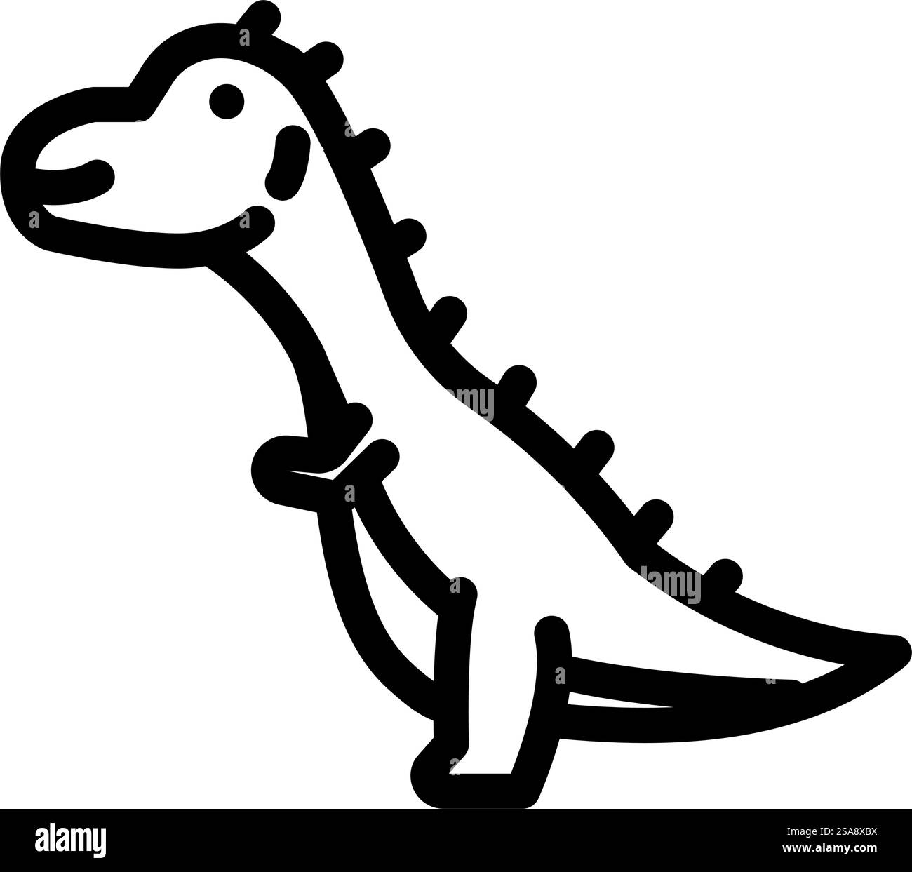 carnotaurus dinosaur animal line icon vector. carnotaurus dinosaur ...