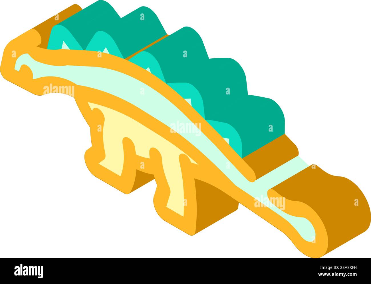 ankylosaurus dinosaur animal isometric icon vector. ankylosaurus ...