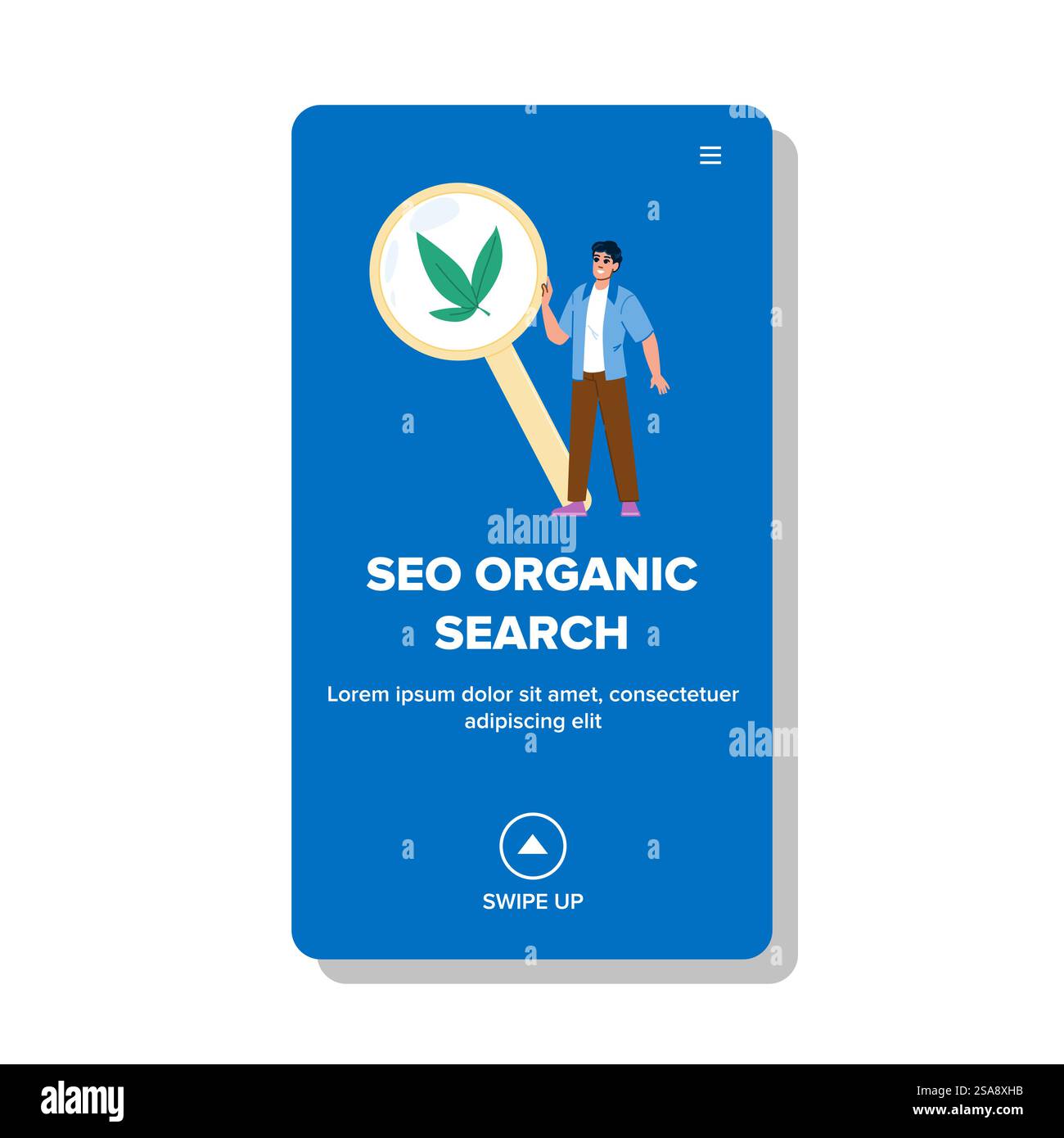 engine seo organic search vector. company traffic, rate increase ...