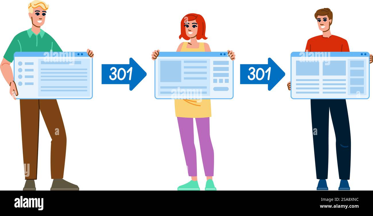 url redirect chain vector. power share, website outline, technology ...