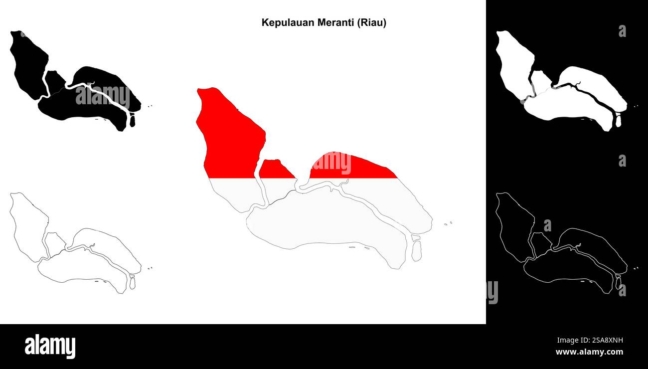 Kepulauan Meranti blank outline map set Stock Vector Image & Art - Alamy