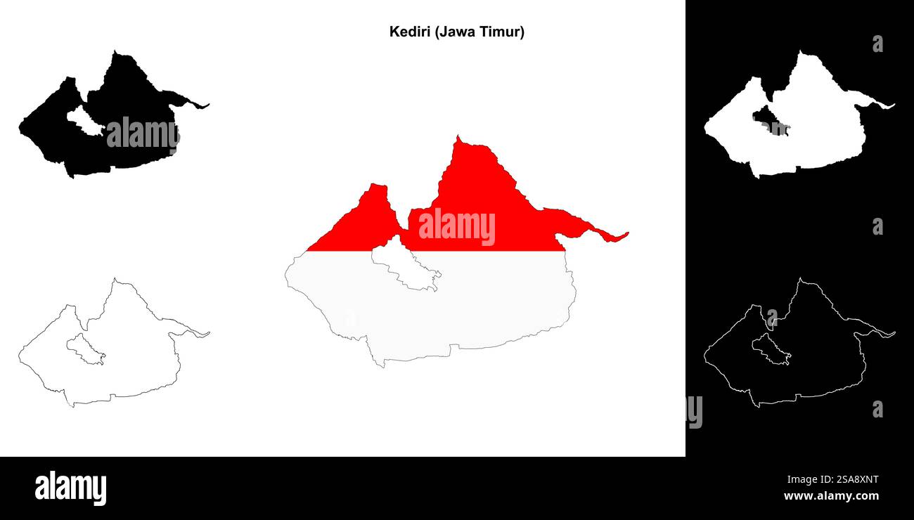 Blank kediri map hi-res stock photography and images - Alamy