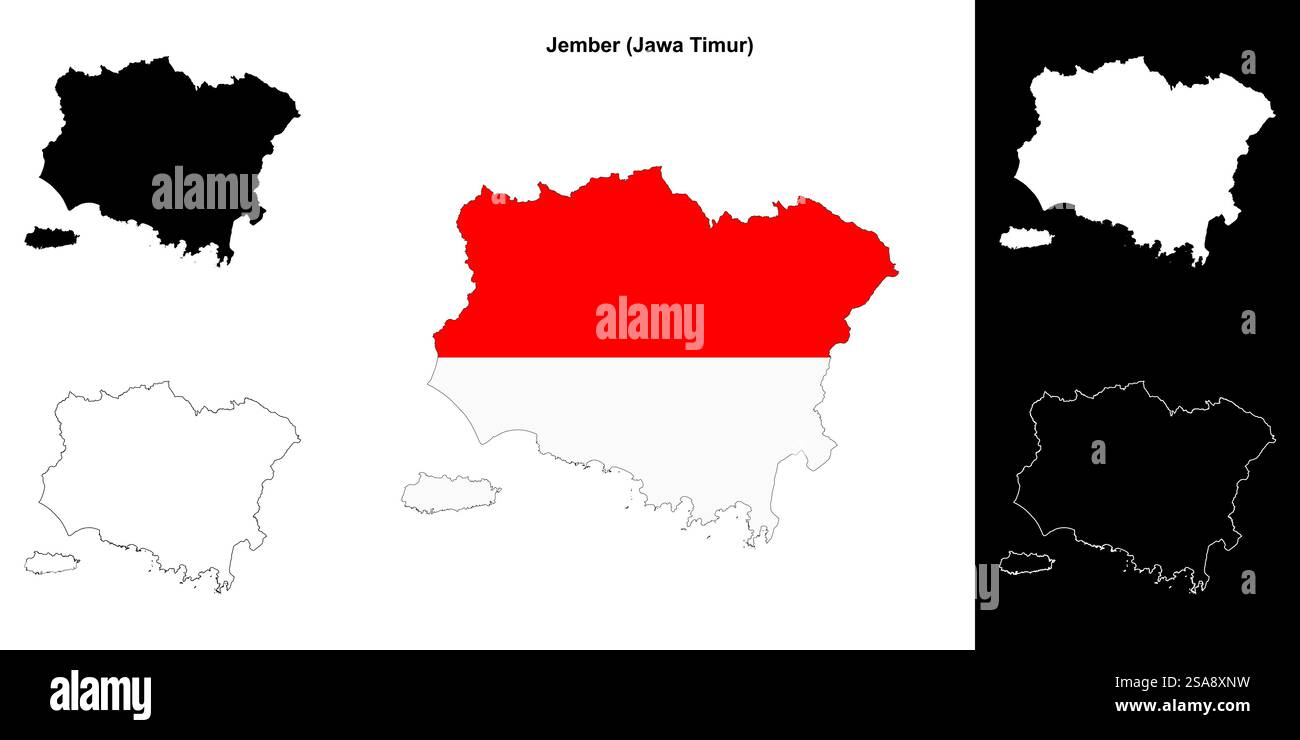 Blank jember map hi-res stock photography and images - Alamy