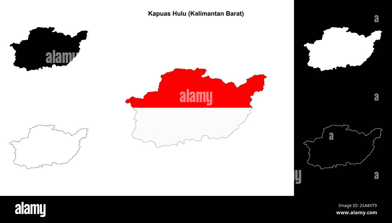 Kapuas hulu vector map hi-res stock photography and images - Alamy