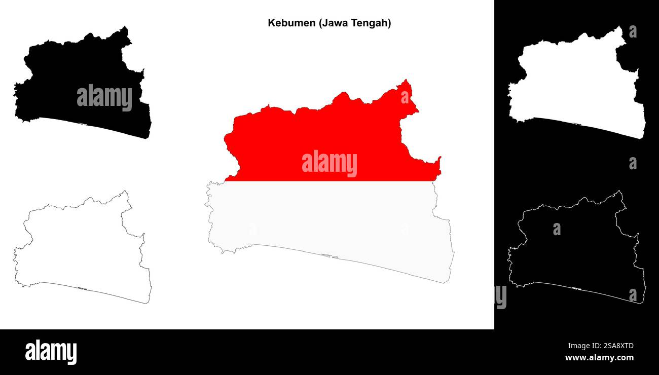 Jawa tengah outline map hi-res stock photography and images - Alamy