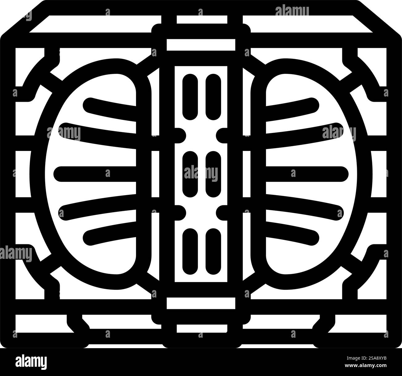 fusion experiment nuclear energy line icon vector. fusion experiment ...