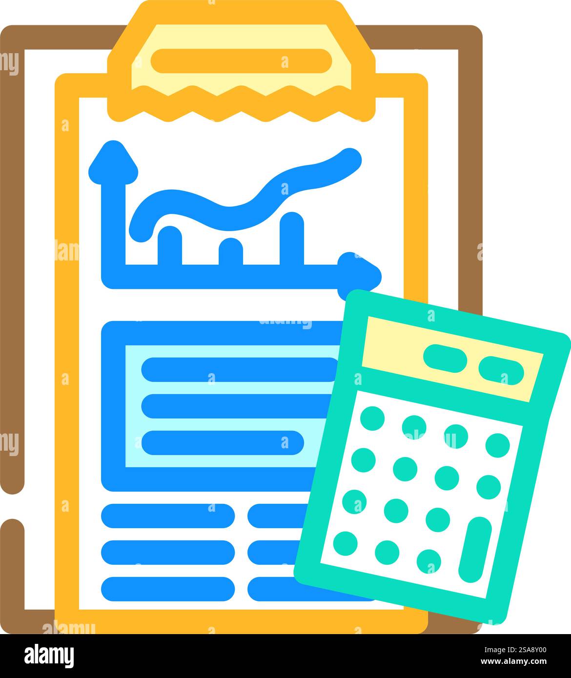 financial planner color icon vector. financial planner sign. isolated ...