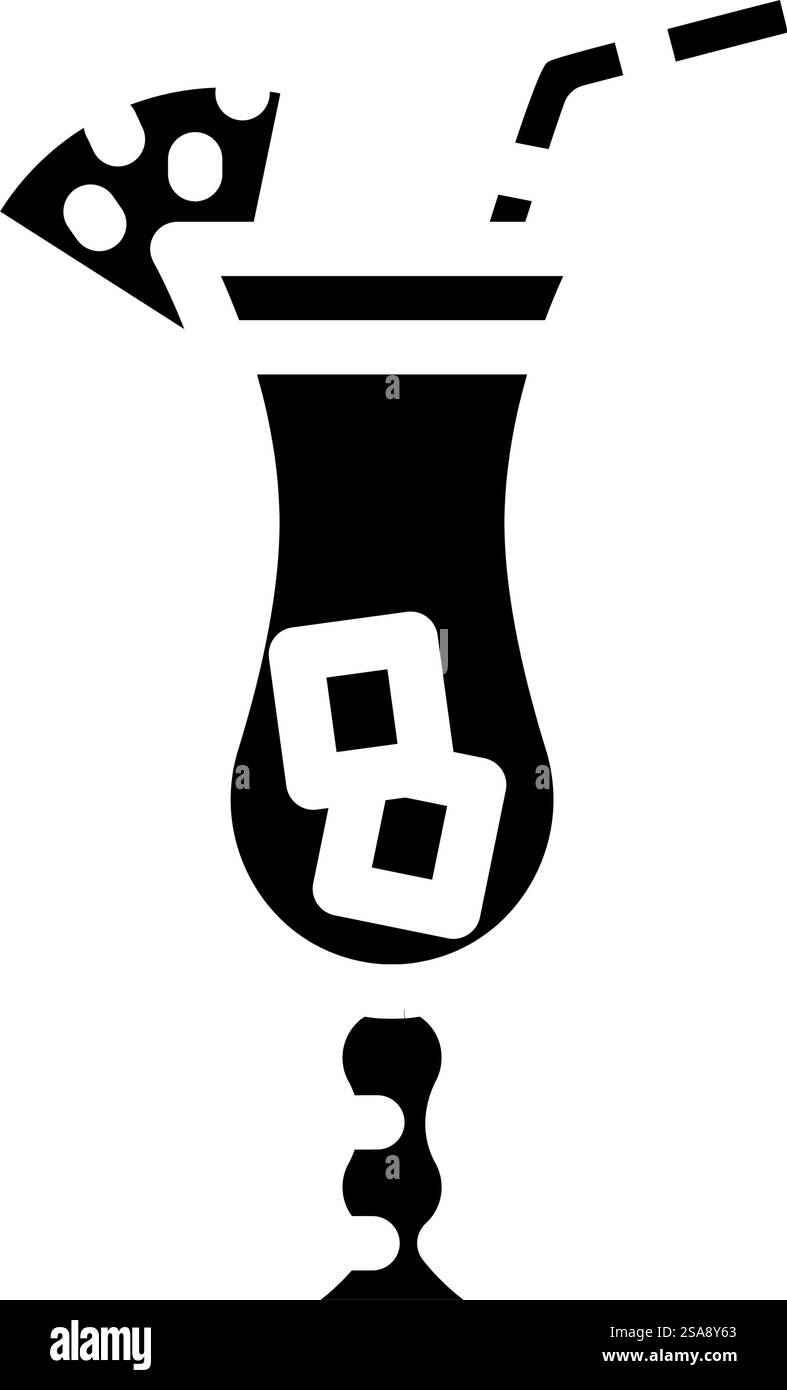 drinks disco party glyph icon vector. drinks disco party sign. isolated ...