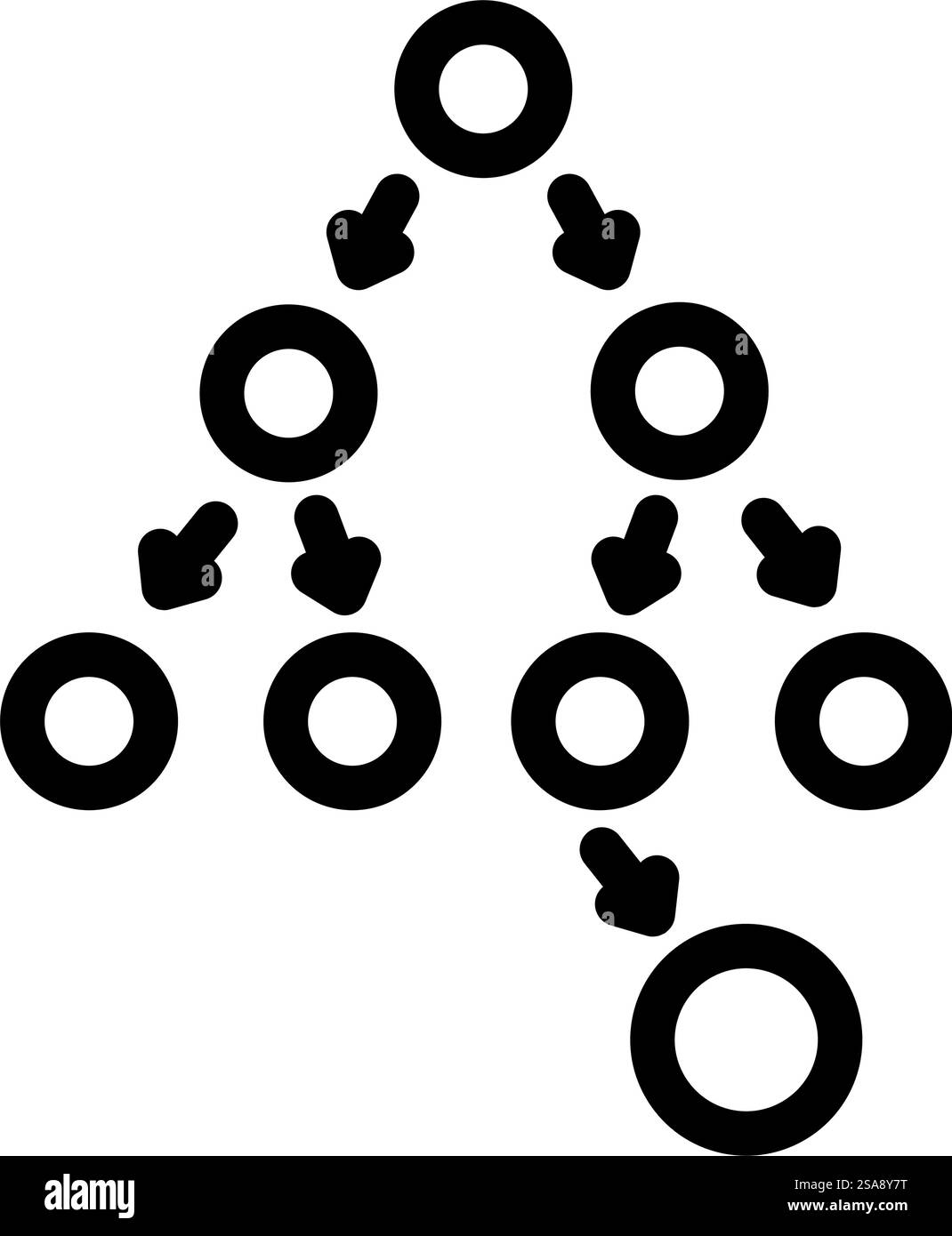 breadth first search bfs line icon vector. breadth first search bfs ...