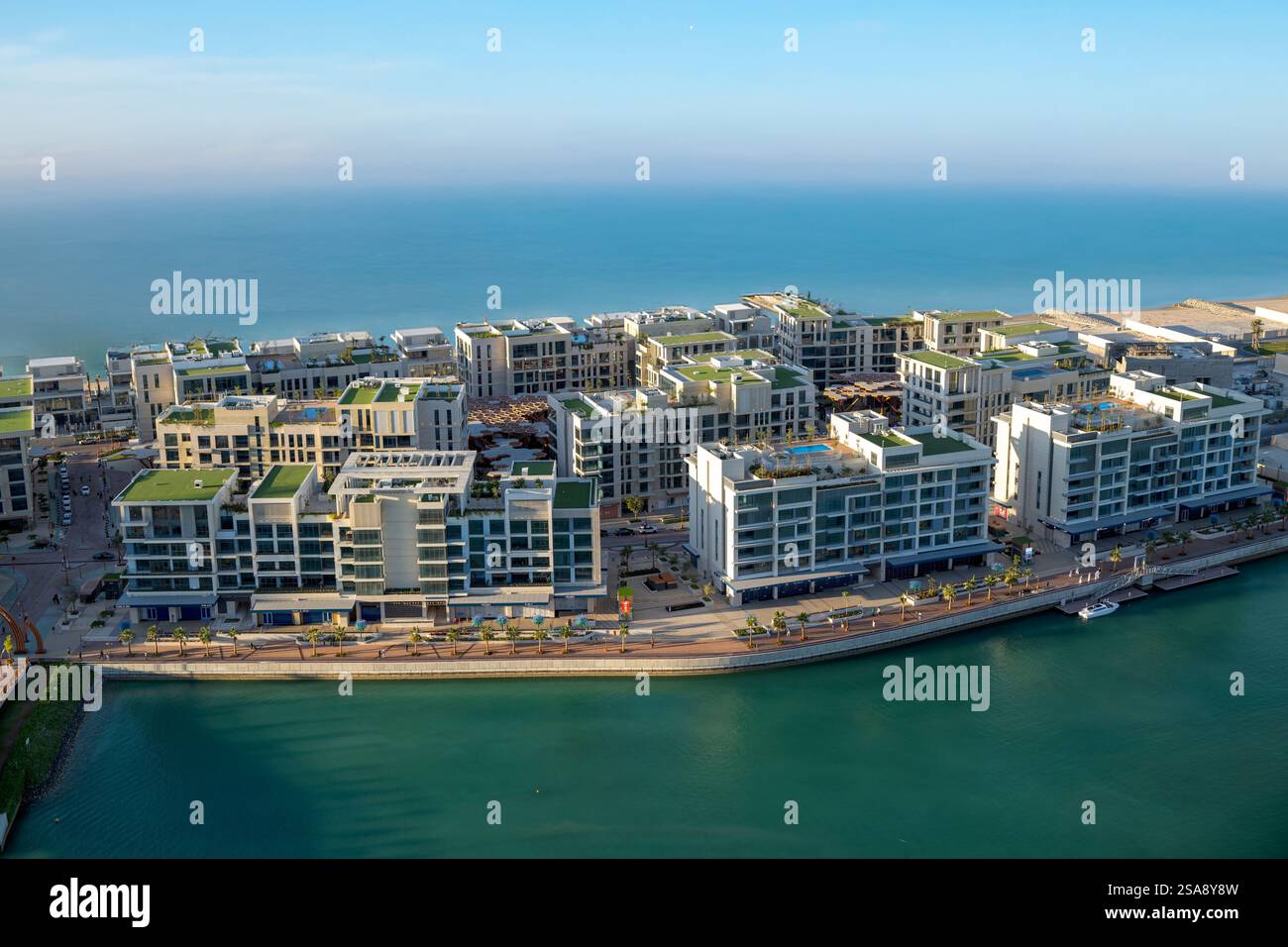 Aerial view of Gewan island Pearl Qatar Stock Photo - Alamy