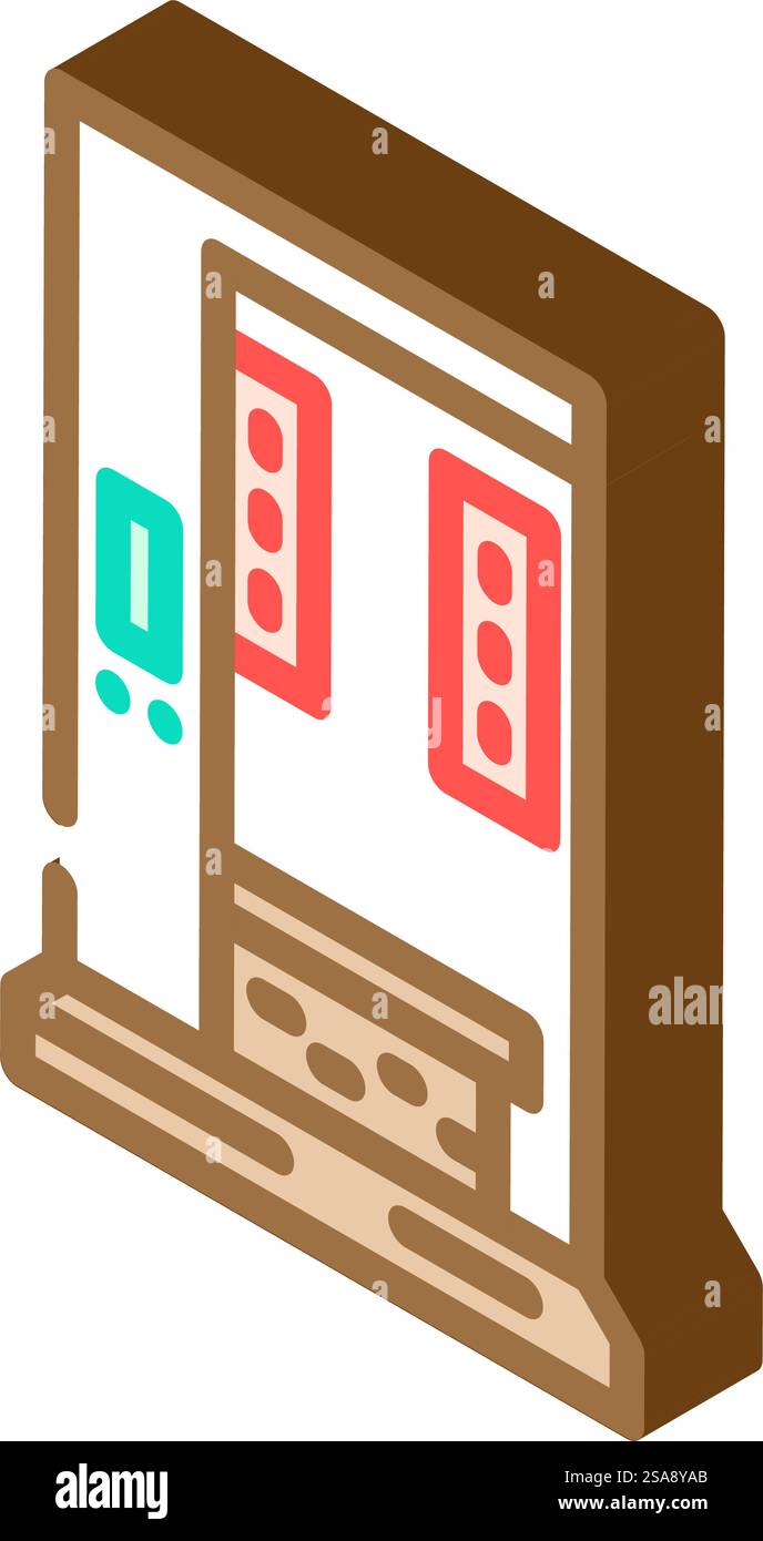 infrared sauna isometric icon vector. infrared sauna sign. isolated ...