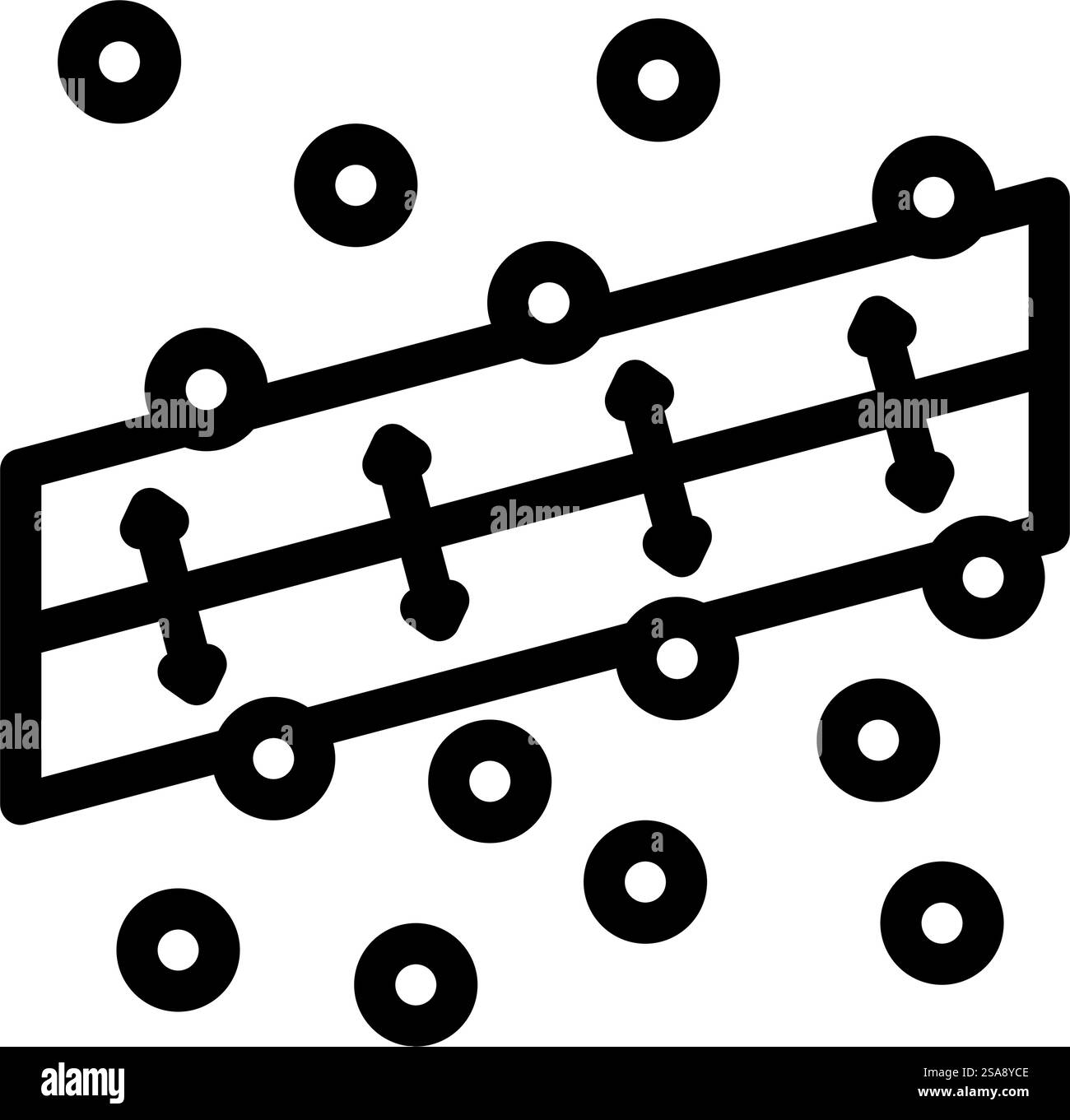 support machine svm algorithm line icon vector. support machine svm algorithm sign. isolated ...