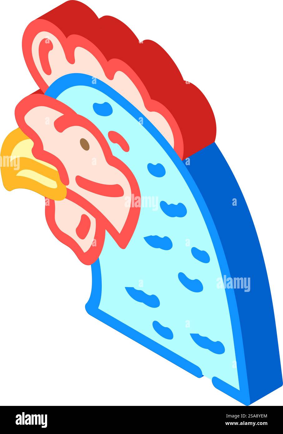 chicken animal isometric icon vector. chicken animal sign. isolated ...