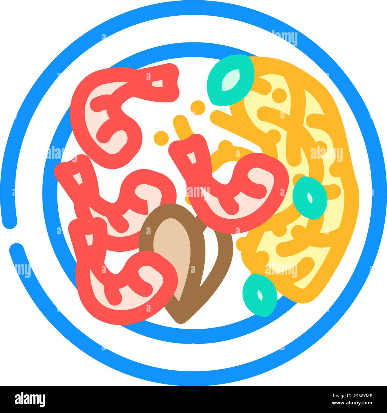 seafood pasta sea cuisine color icon vector. seafood pasta sea cuisine ...