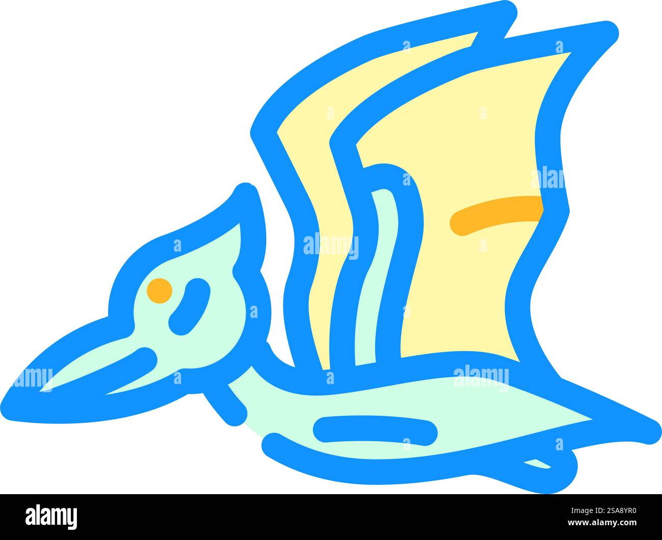 pterodactyl dinosaur animal color icon vector. pterodactyl dinosaur ...