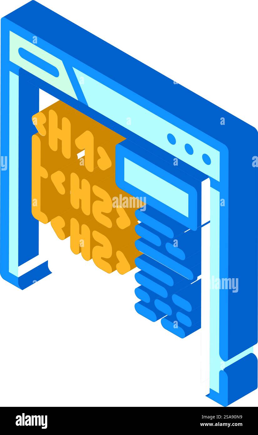 header tags h1 h2 seo isometric icon vector. header tags h1 h2 seo sign ...