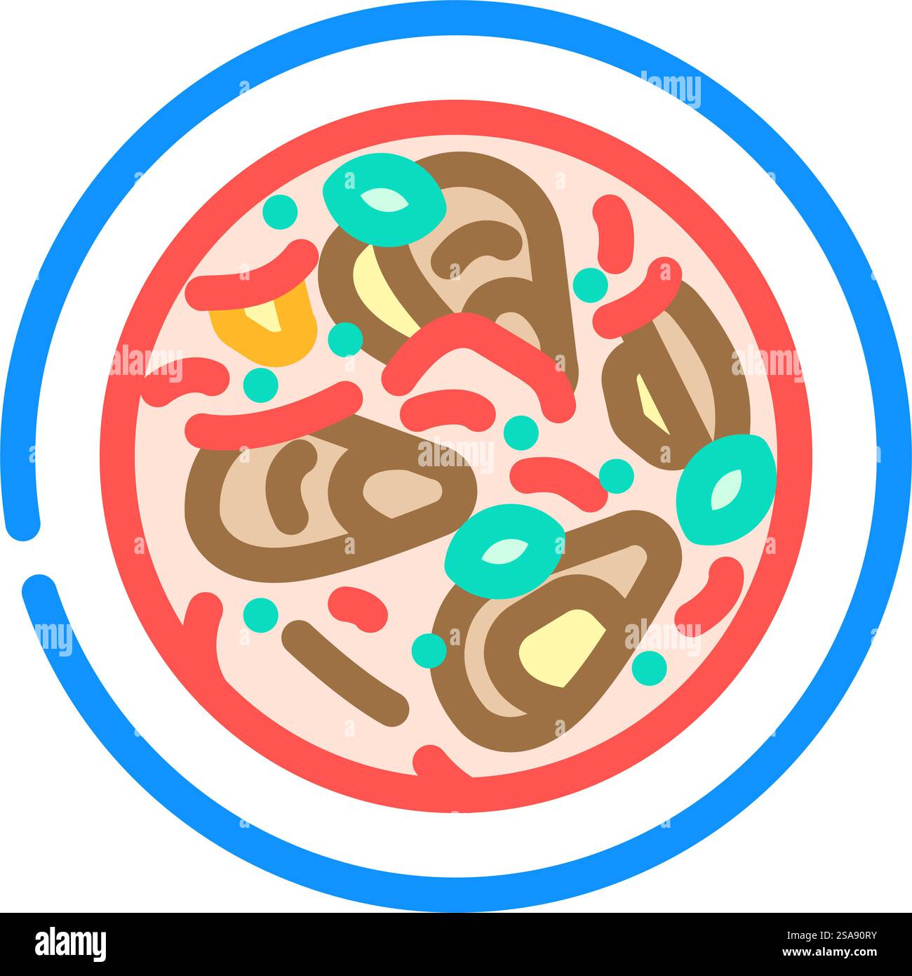 mussels broth sea cuisine color icon vector. mussels broth sea cuisine ...