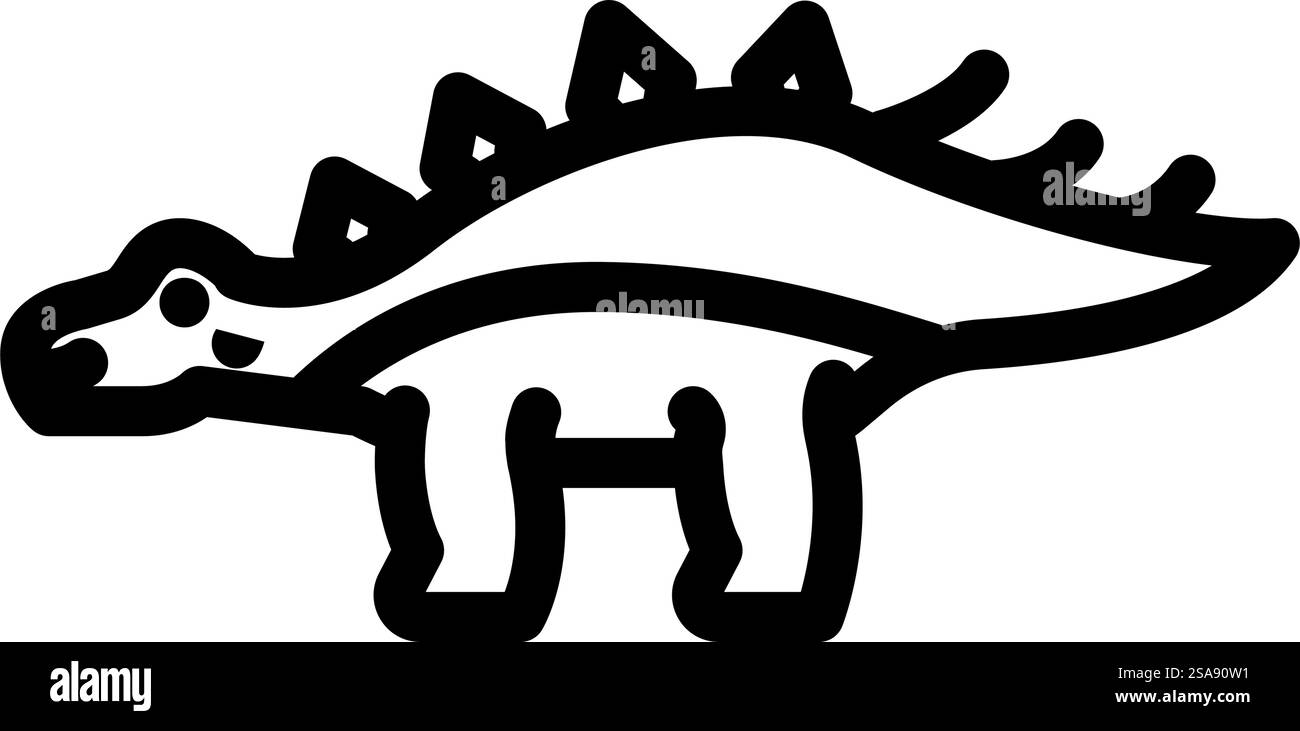kentrosaurus dinosaur animal line icon vector. kentrosaurus dinosaur ...
