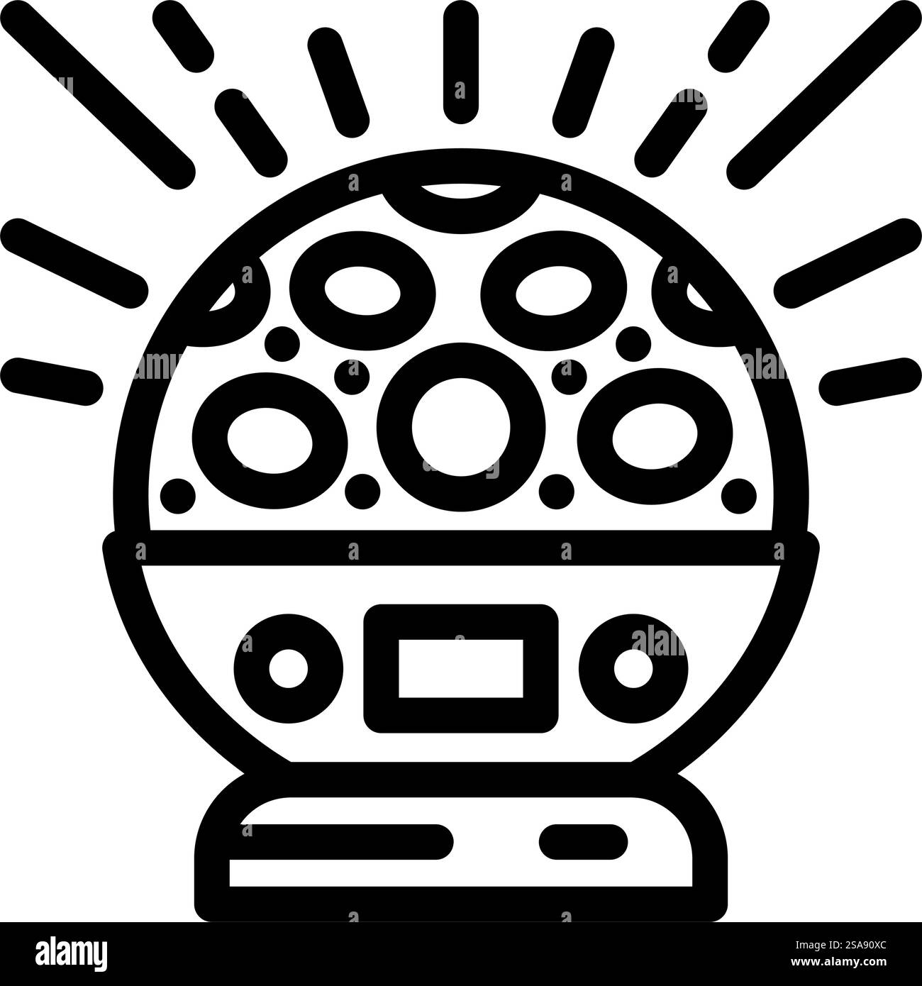 techno disco party line icon vector. techno disco party sign. isolated ...