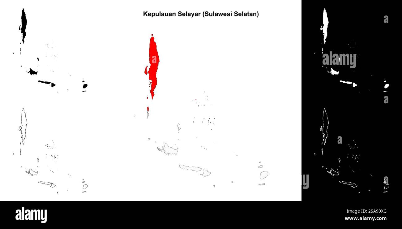 Kepulauan selayar eps map hi-res stock photography and images - Alamy