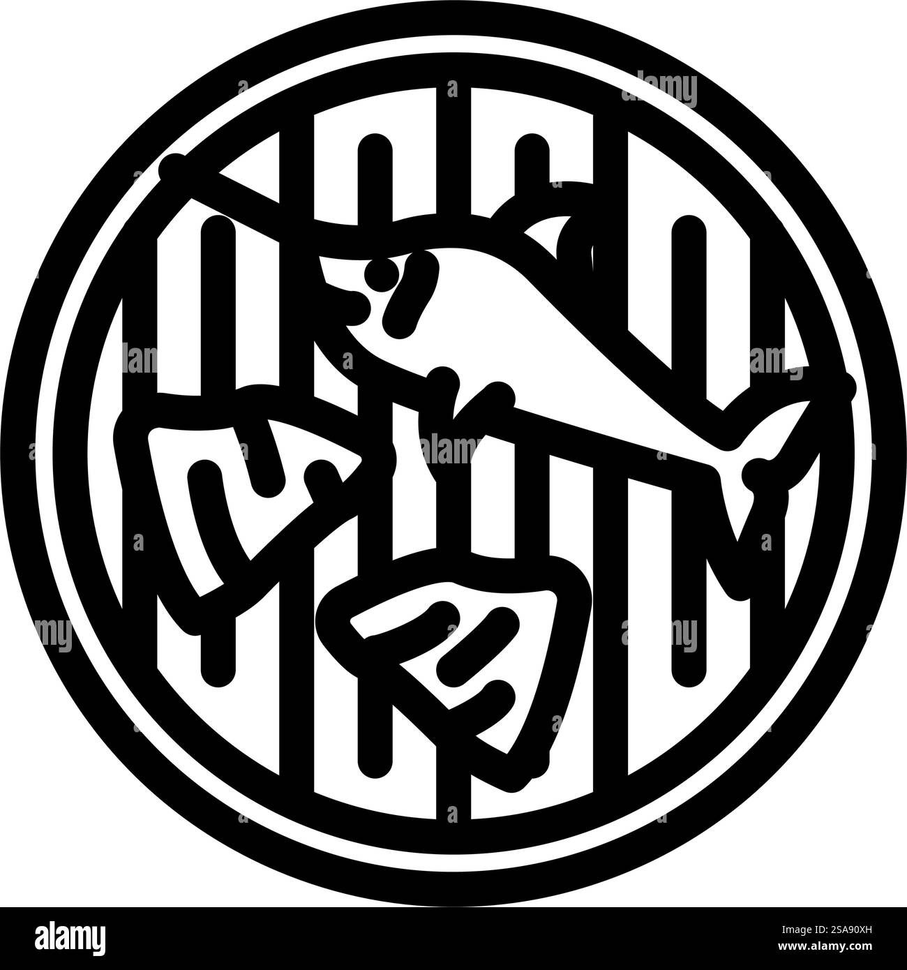 grilled swordfish sea cuisine line icon vector. grilled swordfish sea ...