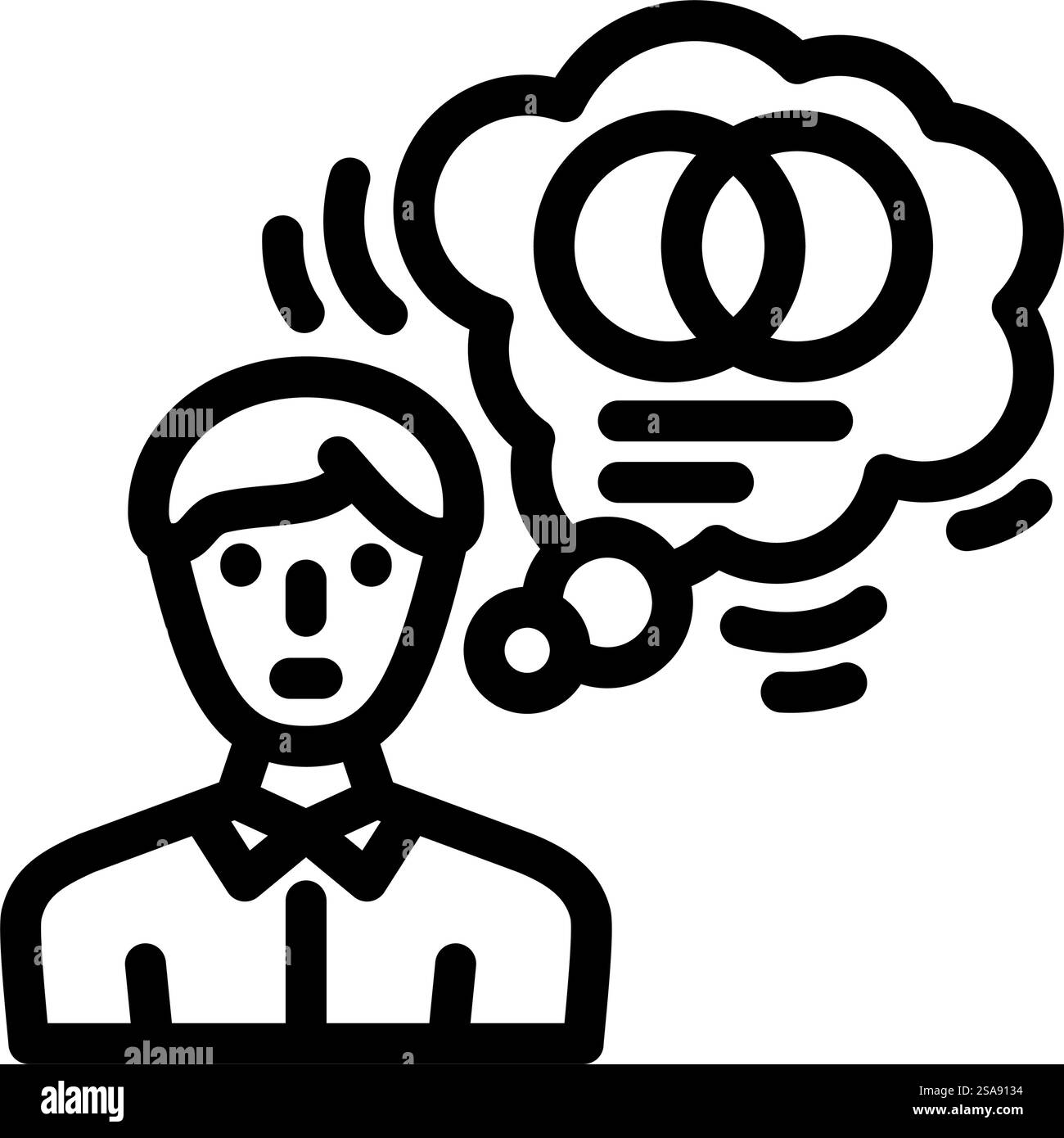 attention residue time management line icon vector. attention residue ...