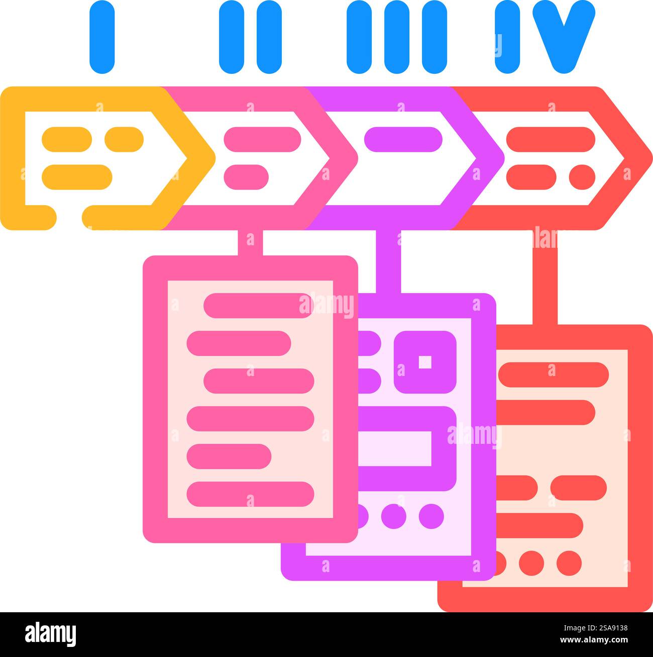 content organization technical writer color icon vector. content organization technical writer ...