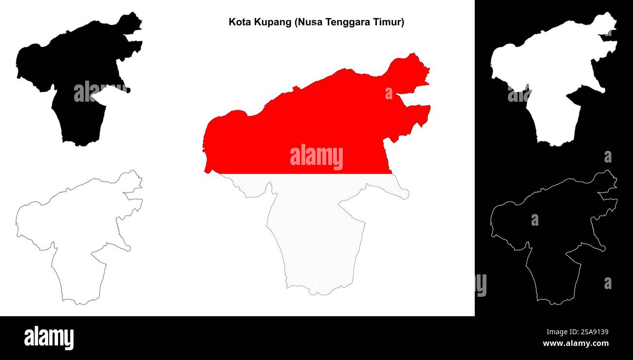Kota kupang outline map hi-res stock photography and images - Alamy