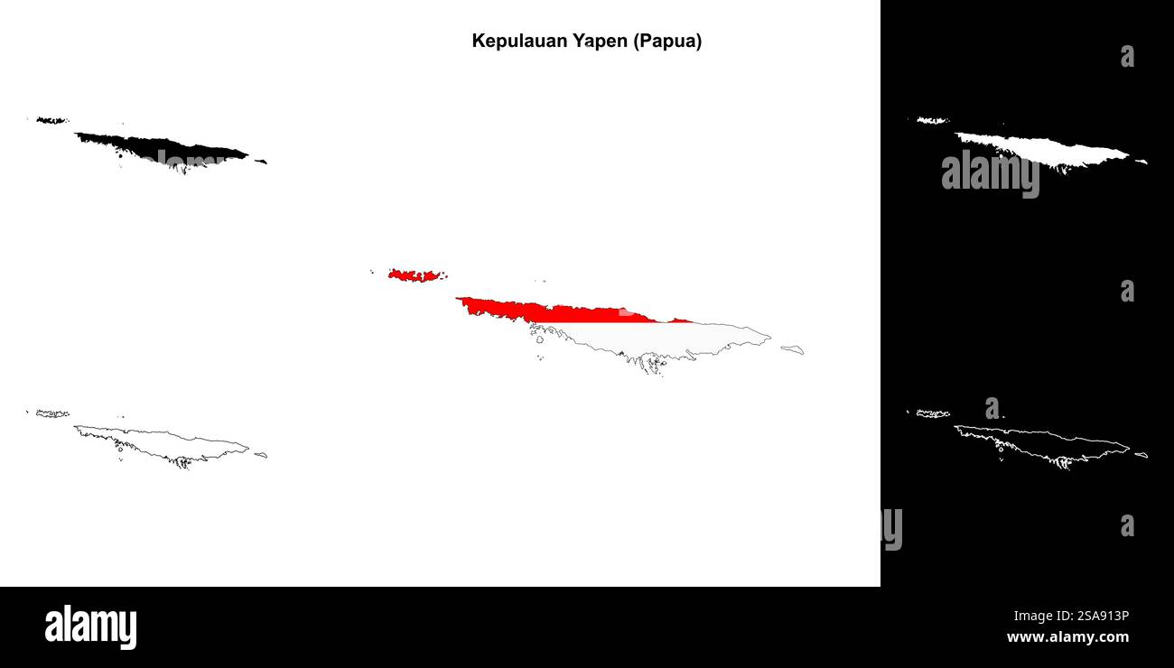 Map of kepulauan yapen hi-res stock photography and images - Alamy