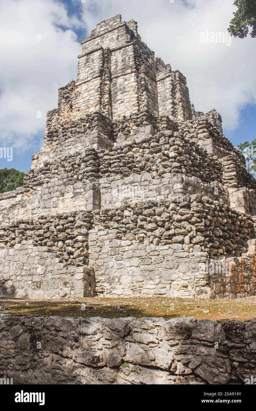 In Tulum, Quintana Roo, Mexico, an old stone temple is the centerpiece ...