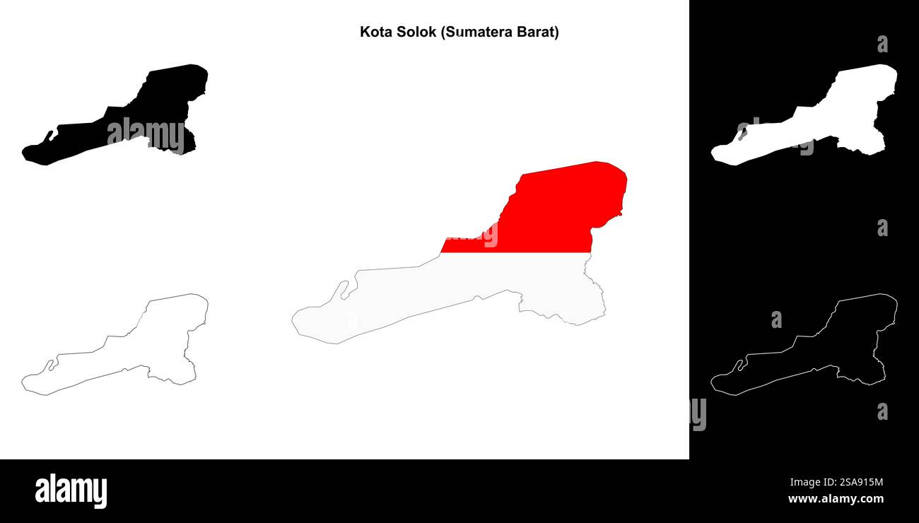 Kota Solok blank outline map set Stock Vector Image & Art - Alamy