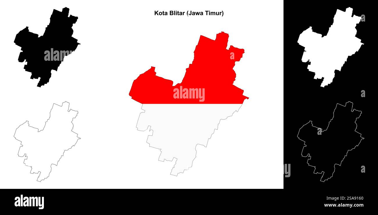 Kota blitar vector map hi-res stock photography and images - Alamy