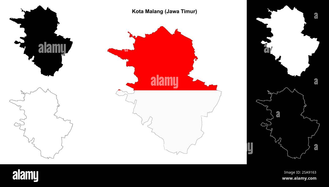 Kota malang vector map hi-res stock photography and images - Alamy
