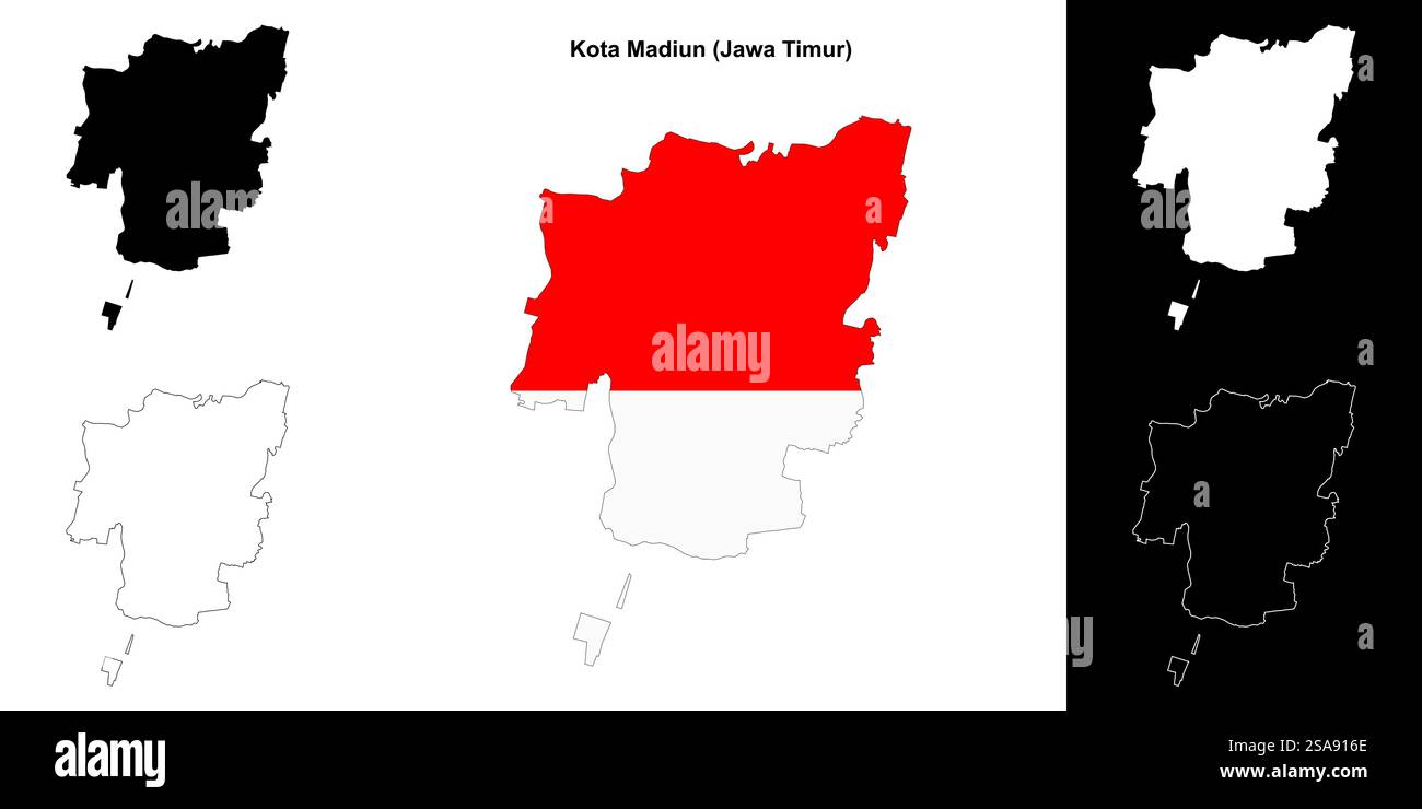 Blank kota madiun map hi-res stock photography and images - Alamy
