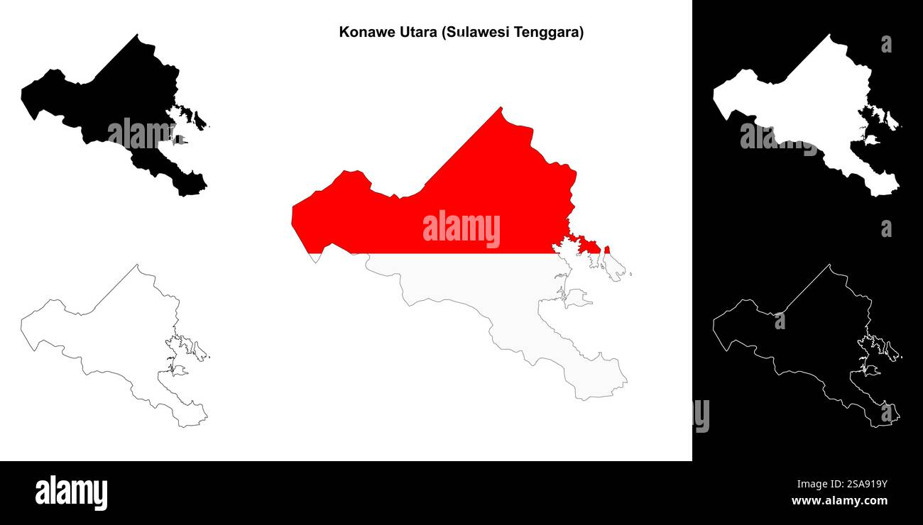 Vector map of konawe utara hi-res stock photography and images - Alamy