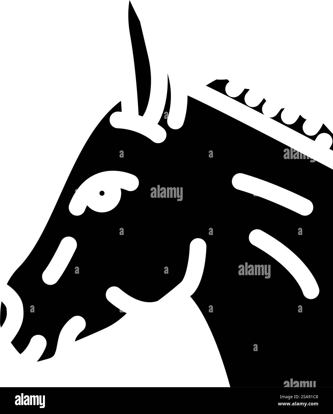 donkey animal glyph icon vector. donkey animal sign. isolated symbol ...