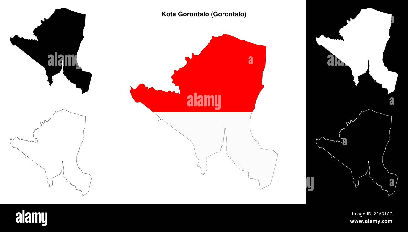 Gorontalo map vector hi-res stock photography and images - Alamy