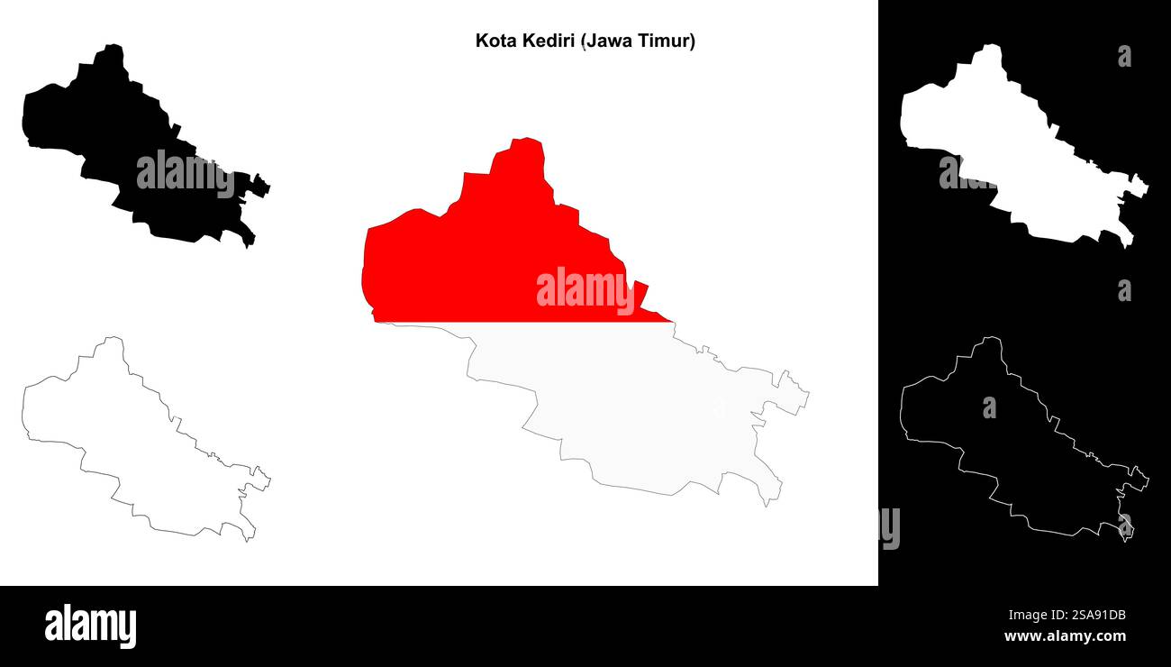 Map of kota kediri hi-res stock photography and images - Alamy