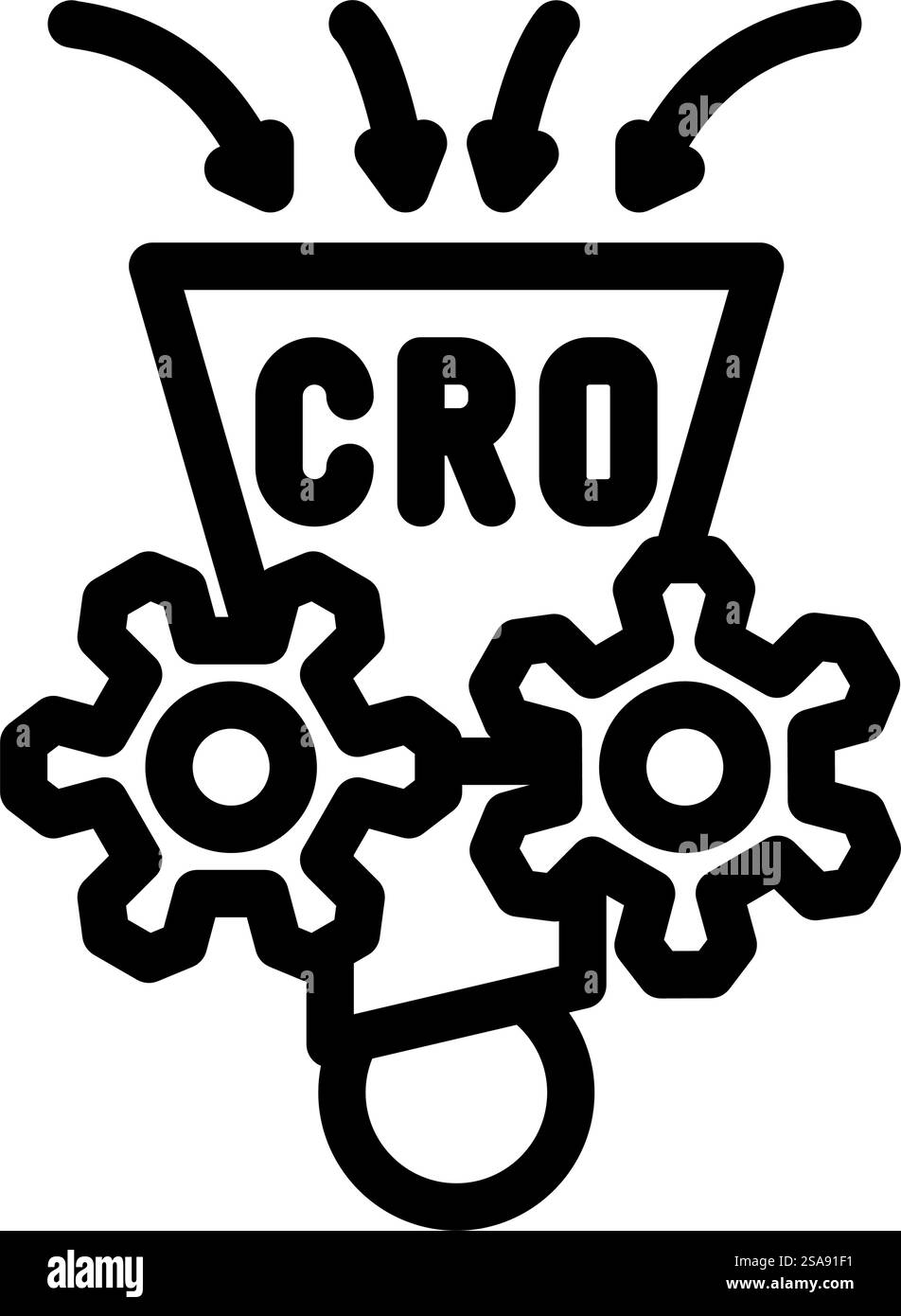 conversion rate optimization cro line icon vector. conversion rate ...