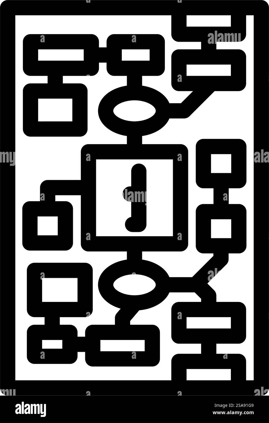 information mapping technical writer line icon vector. information ...