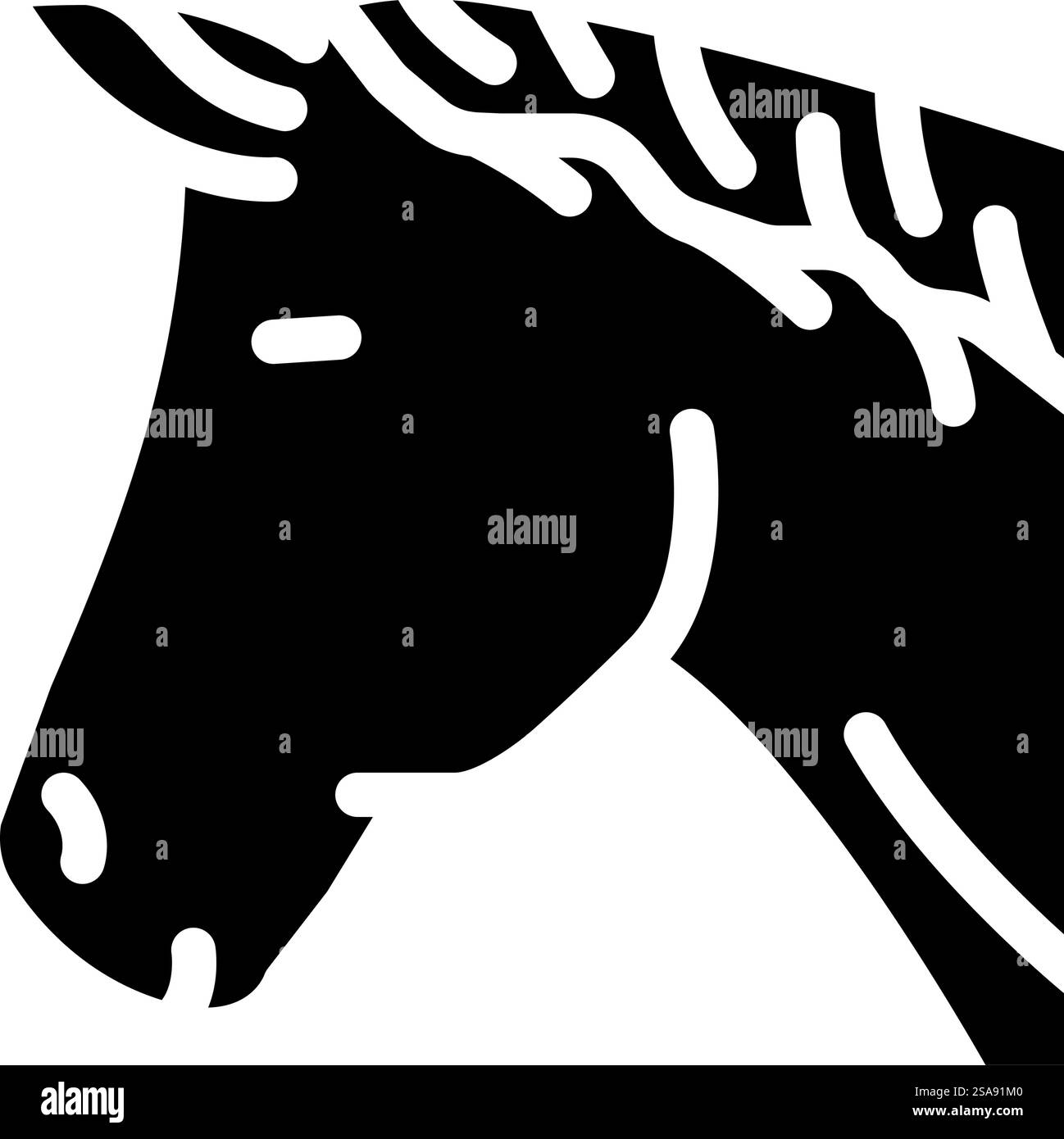 horse animal glyph icon vector. horse animal sign. isolated symbol ...