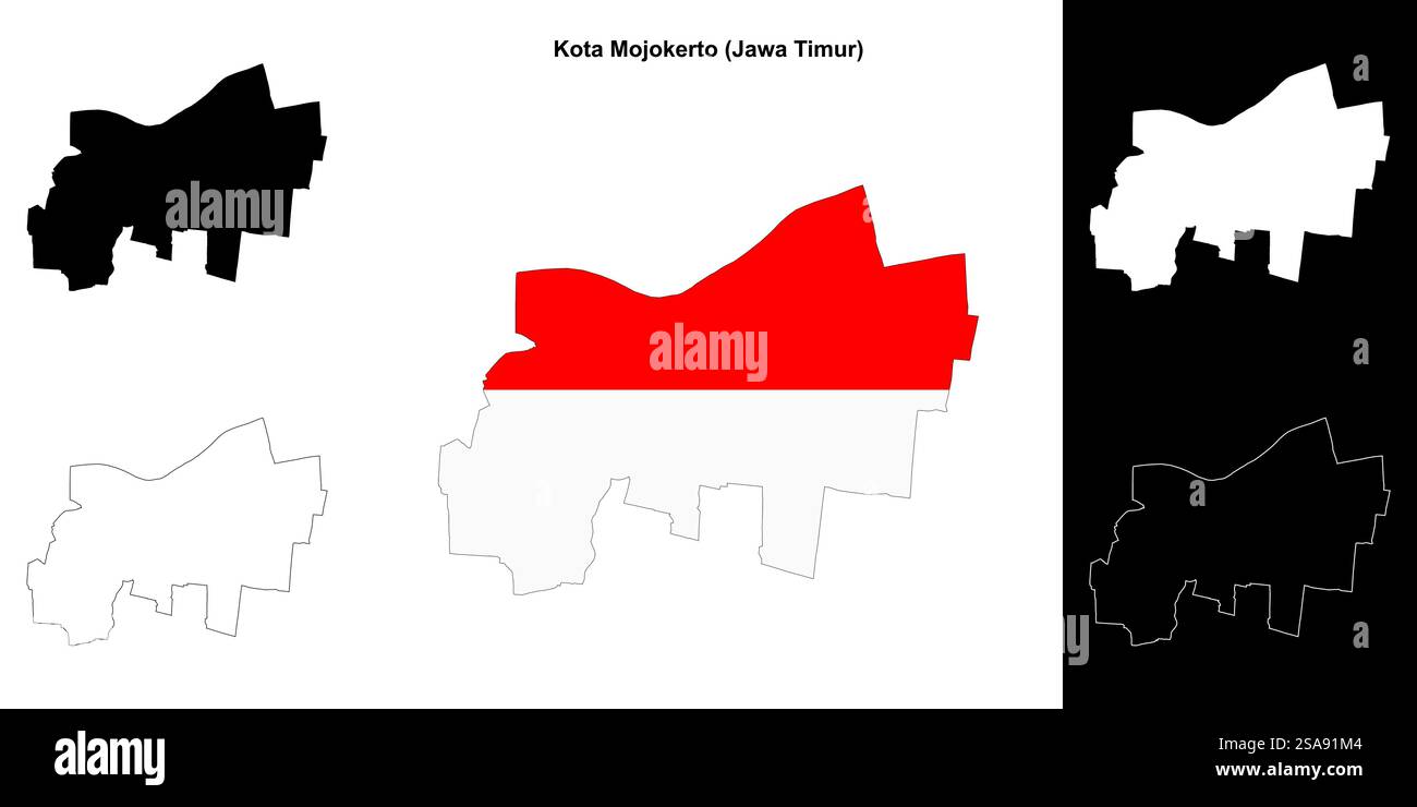 Map of kota mojokerto hi-res stock photography and images - Alamy