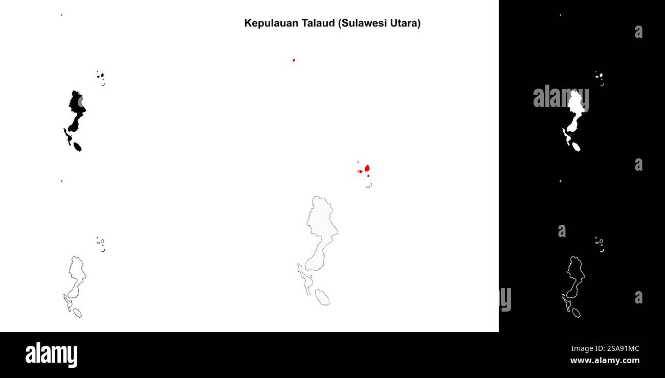 Kepulauan talaud silhouette map hi-res stock photography and images - Alamy