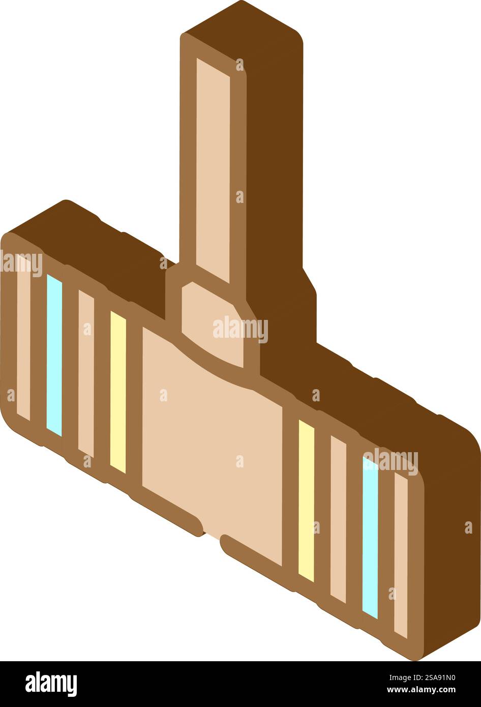 mallet croquet game isometric icon vector. mallet croquet game sign ...