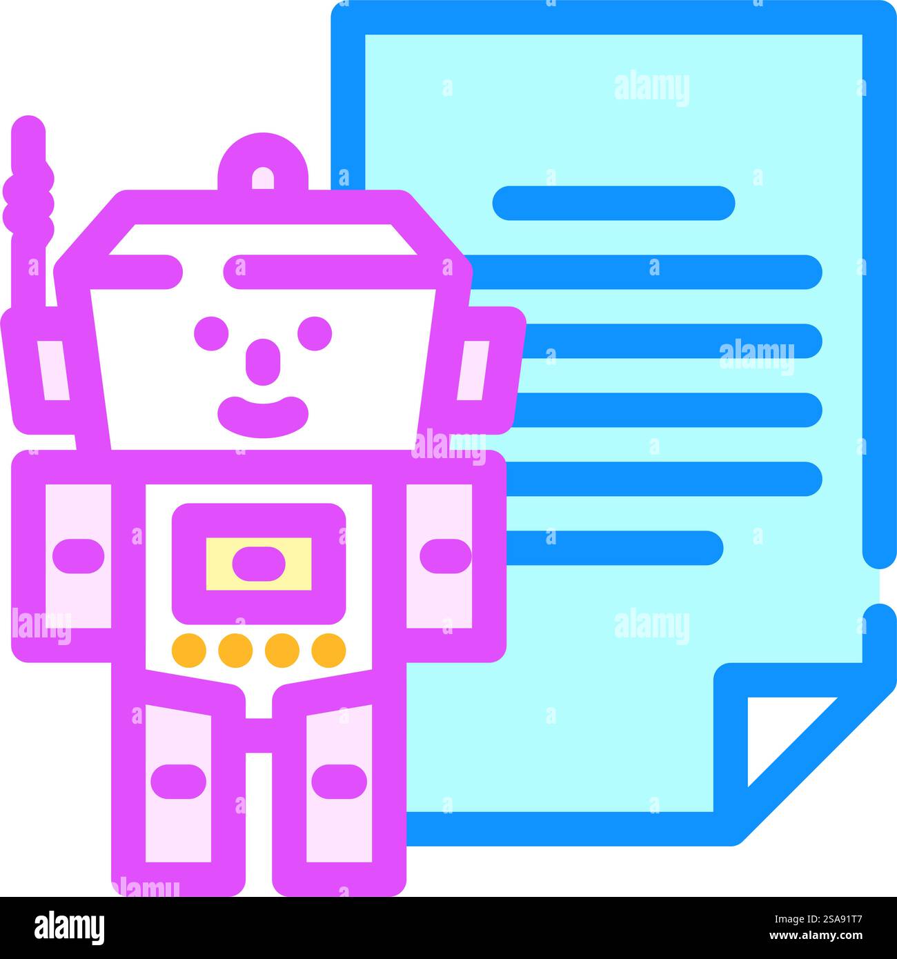 robots txt seo color icon vector. robots txt seo sign. isolated symbol ...
