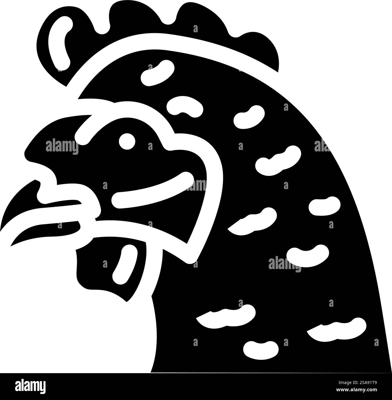 chicken animal glyph icon vector. chicken animal sign. isolated symbol ...